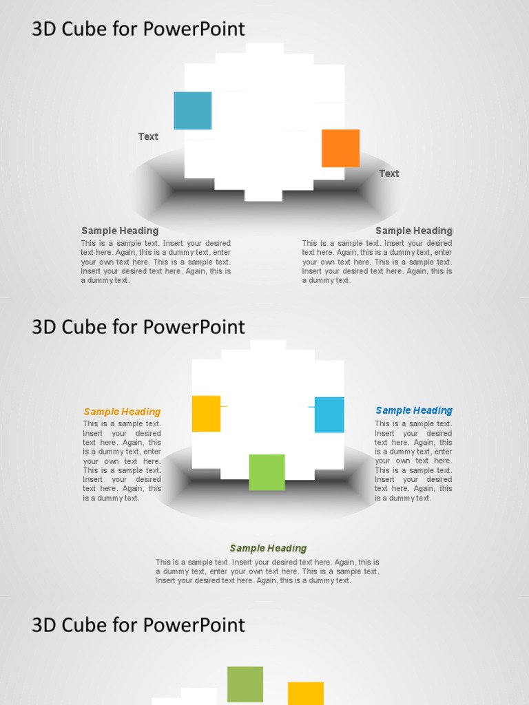 3D Cube PowerPoint Template | PDF