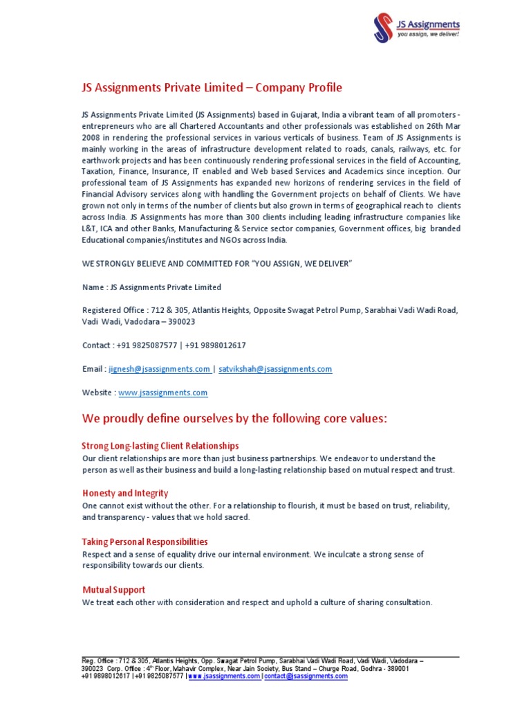 JS Assignment Profile | PDF | Business | Economies