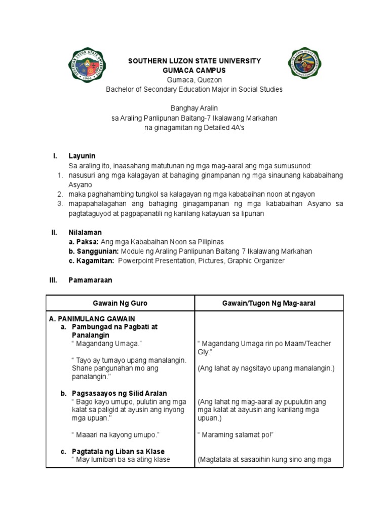 Banghay Aralin-AP 7-Quarter 2 | PDF