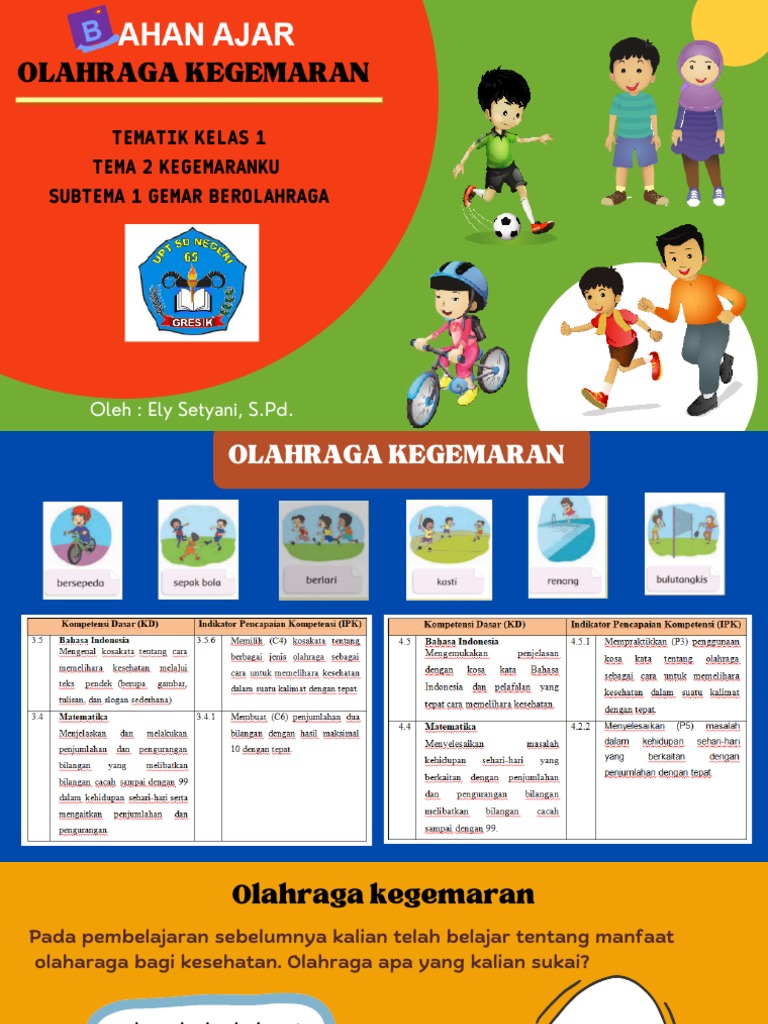 Bahan Ajar Kelas 1 Tema 2 Subtema 1 Pembelajaran 5 | PDF