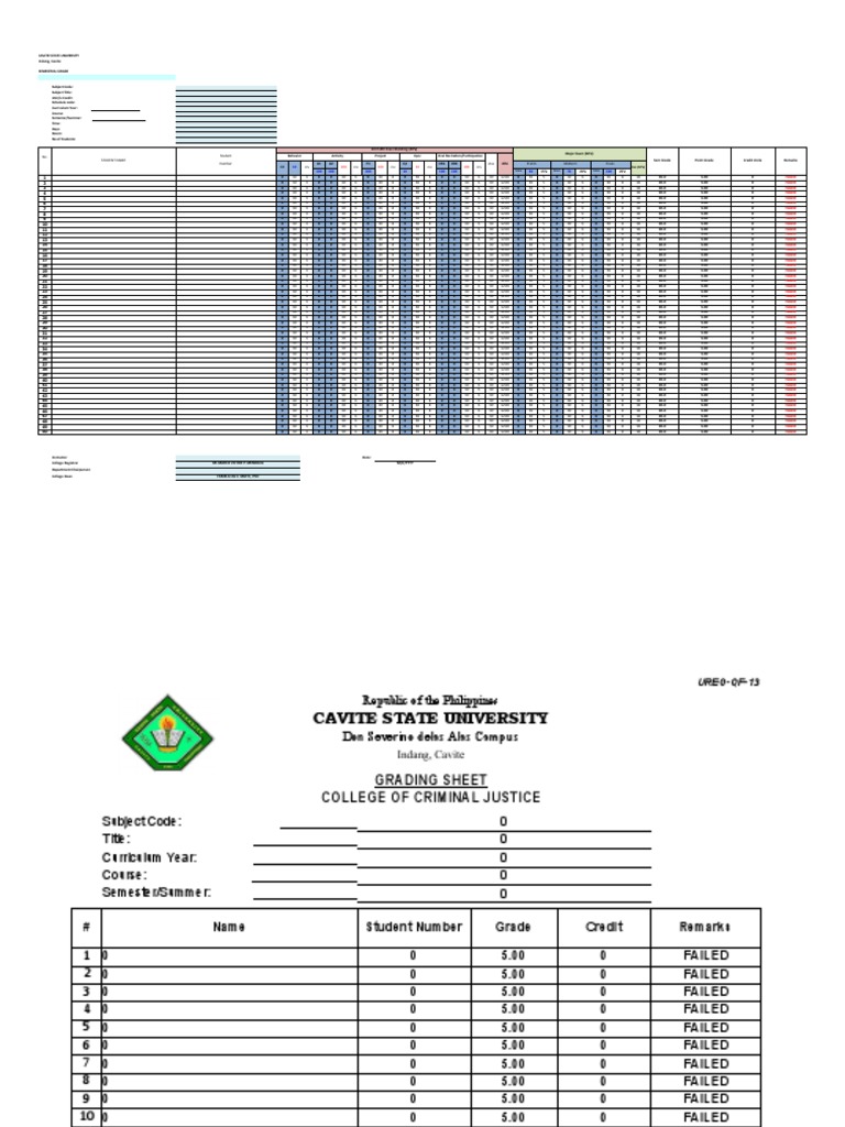 Grading Sheet Class Record | PDF | Schools | Educational Institutions
