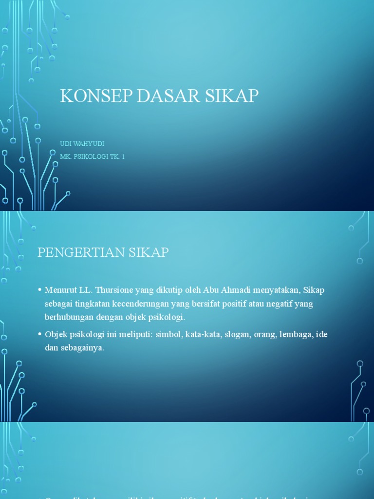 Konsep Dasar Sikap | PDF
