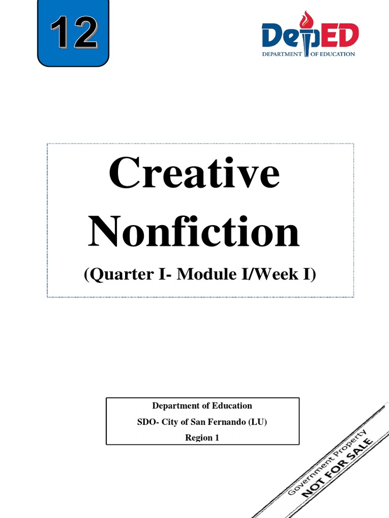 Creative Nonfiction: (Quarter I-Module I/Week I) | PDF | Narration ...