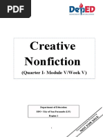 Grade 11-Creative Writing - Las Module 1 | PDF | Narrative | Creative ...