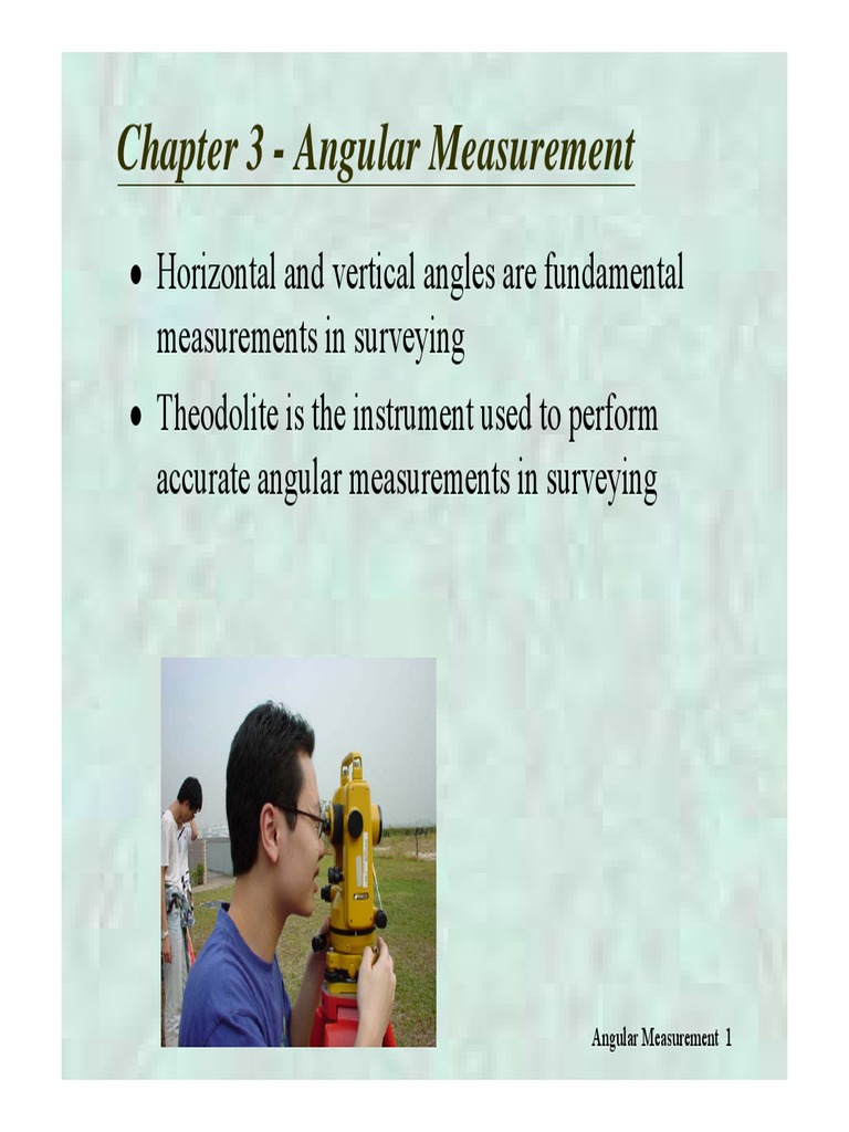 Surveying: Angular Measurements | PDF | Surveying | Metrology