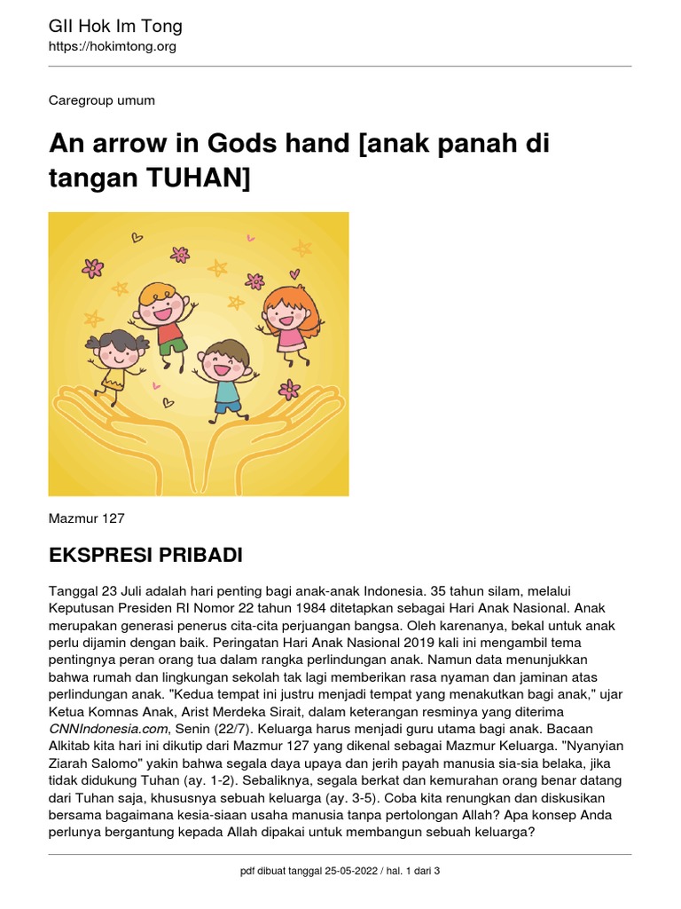 An Arrow in Gods Hand Anak Panah Di Tangan Tuhan | PDF