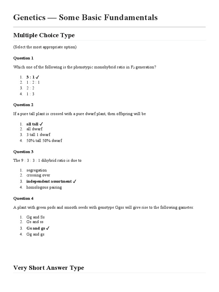 Genetics Fundamentals: Understanding Basic Genetic Principles Through ...