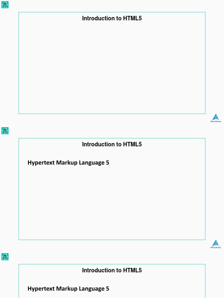 HTML Course Slides | PDF | Html Element | Html5