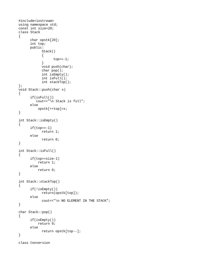 Infix To Postfix Lab 3 Program | PDF | Computer Programming | Programming Paradigms