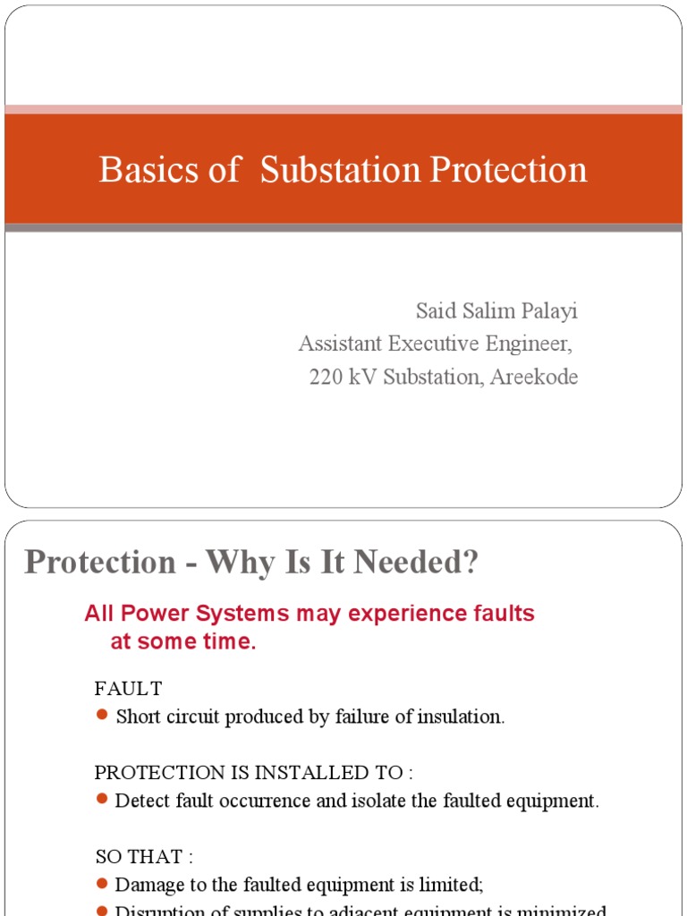 Substation Protection Basics Explained | PDF | Electrical Substation ...