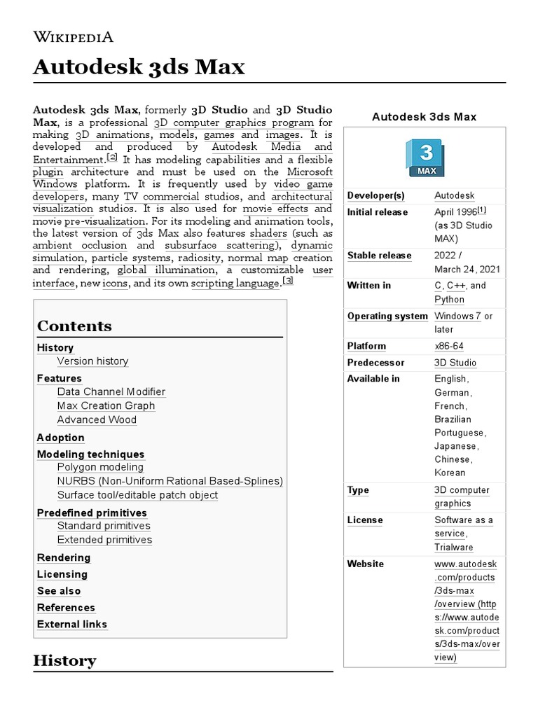Autodesk 3ds Max | PDF | Autodesk 3ds Max | Computer Aided Design