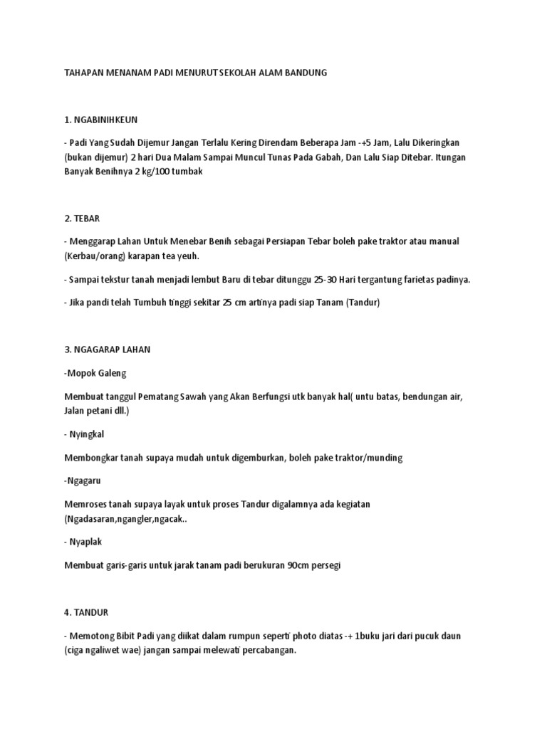 TAHAPAN MENANAM PADI-WPS Office | PDF