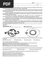 Atividade Adaptada Atmosfera Da Terra Ciencias | PDF | Atmosfera | Terra