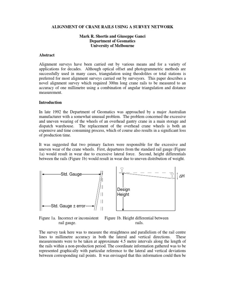 Crane Rail Alignment | Download Free PDF | Surveying | Measurement