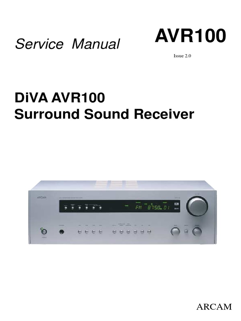 Arcam AVR100 Surround Sound Receiver Spare Parts List | PDF ...