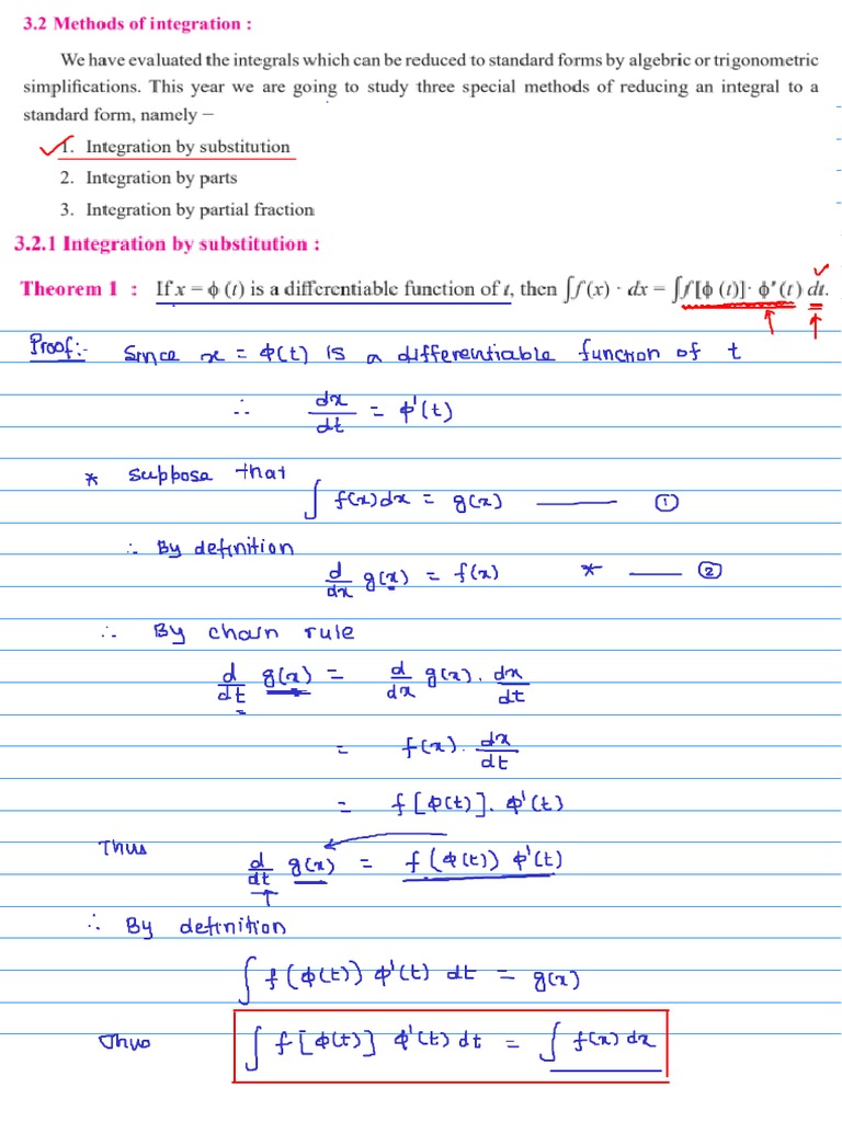 Integration by Substitution | PDF