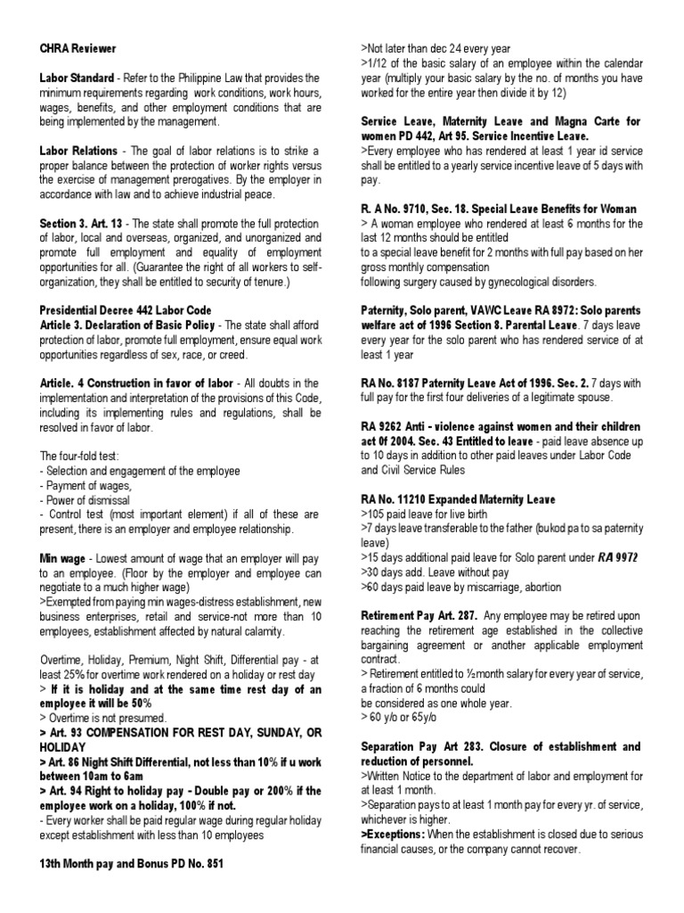 CHRA Reviewer 1 | PDF | Cost Of Living | Compensation And Benefits