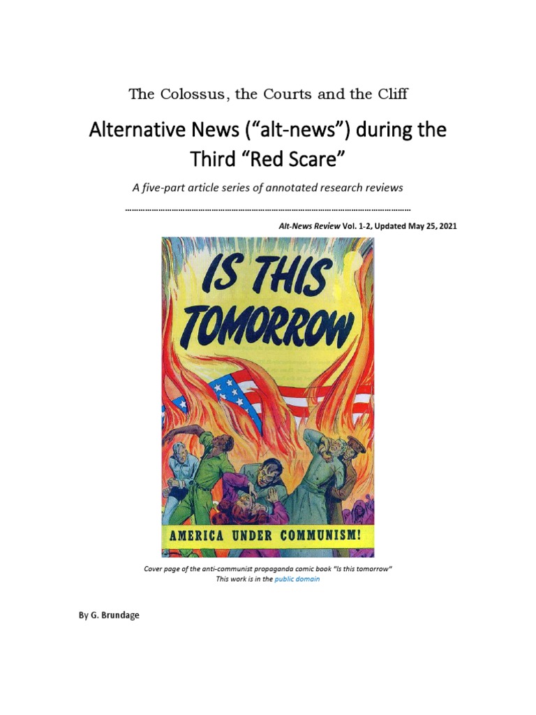 Alt-News During The 3rd RED SCARE | PDF | Freedom Of Speech | News