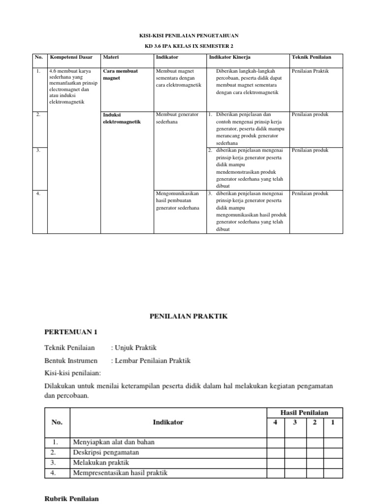 Penilaian Keterampilan | PDF