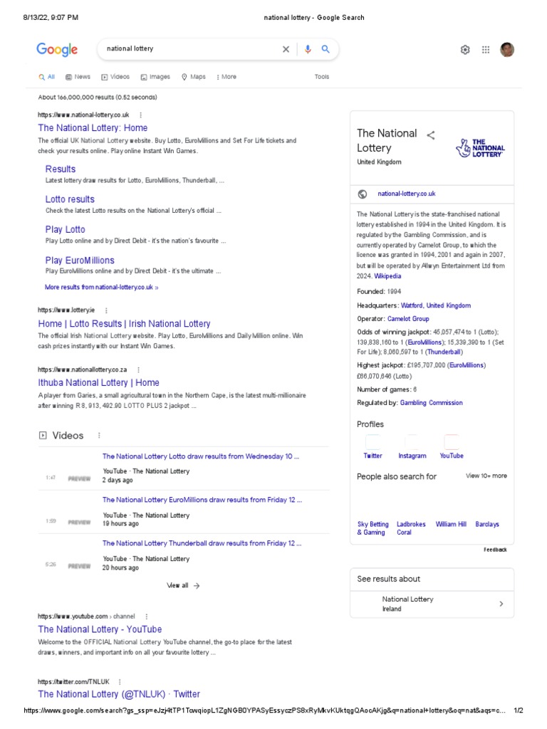 The National Lottery: Home | Download Free PDF | Gambling | Gambling Games