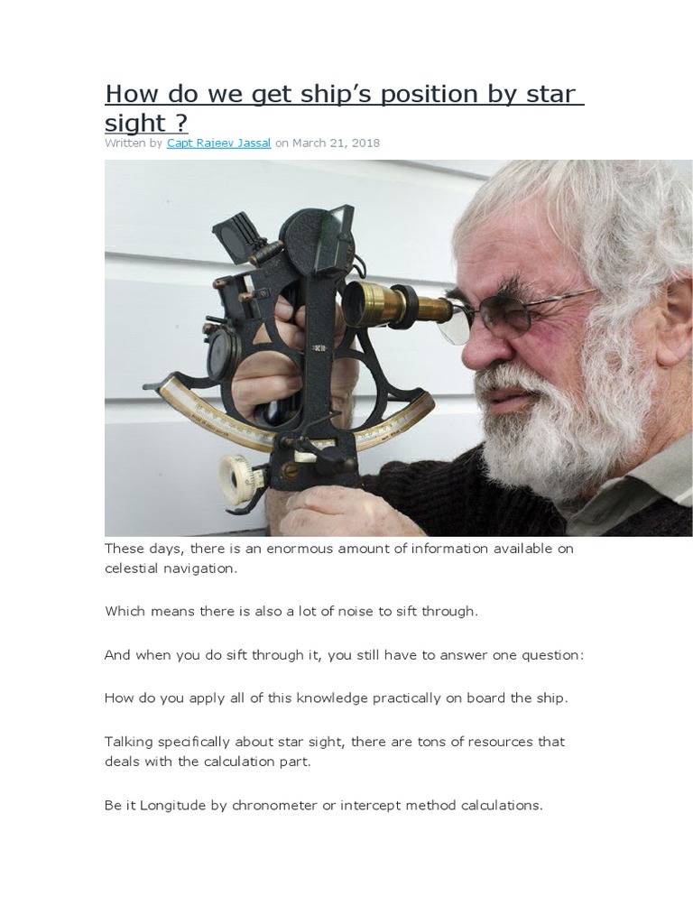 Celestial Navigation | PDF | Twilight | Navigation