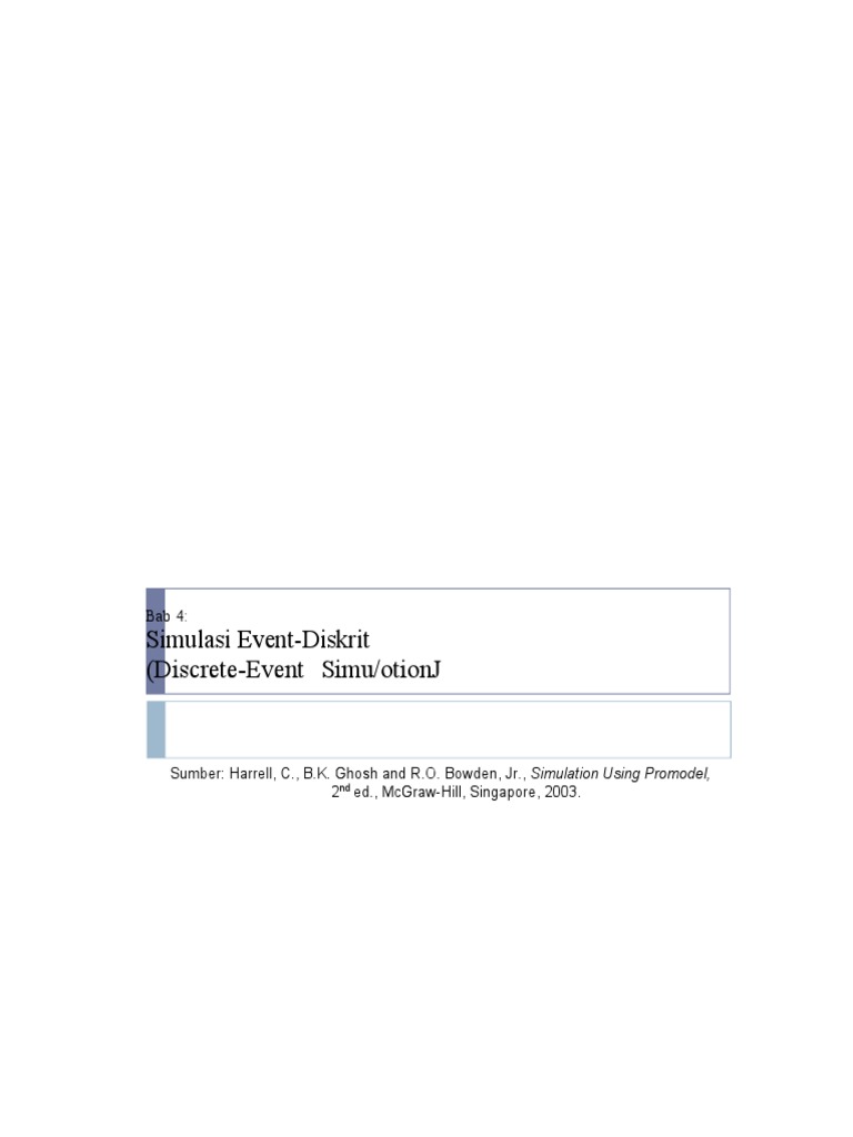 (Discrete-Event Simu/Otionj | PDF | Komputer