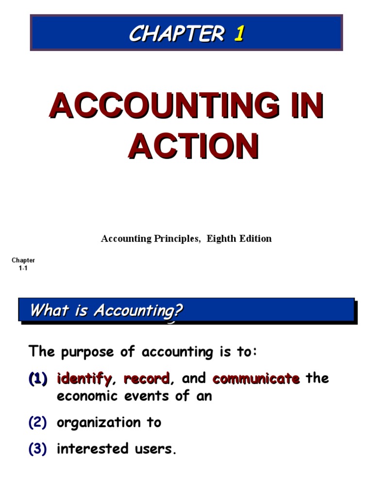 Chapter 1 Accounting in Action | PDF | Expense | Equity (Finance)