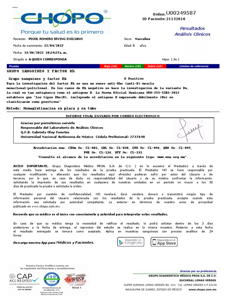 Grupo Sanguíneo y Factor RH | PDF | Tipo de sangre | Medicina