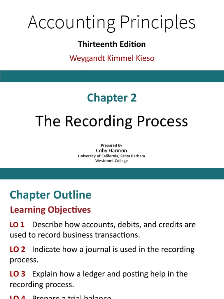 Accounting Principles: The Recording Process | PDF | Debits And Credits ...