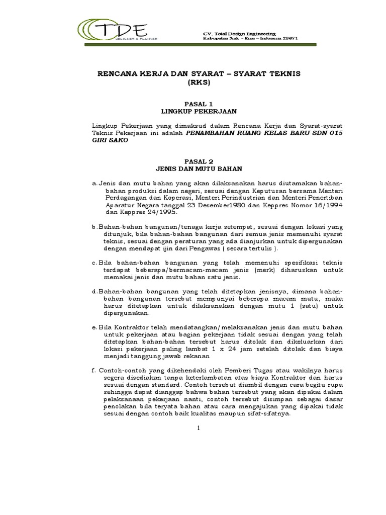 Rks-Bangunan SD 015 GIRI SAKO | PDF | Seni