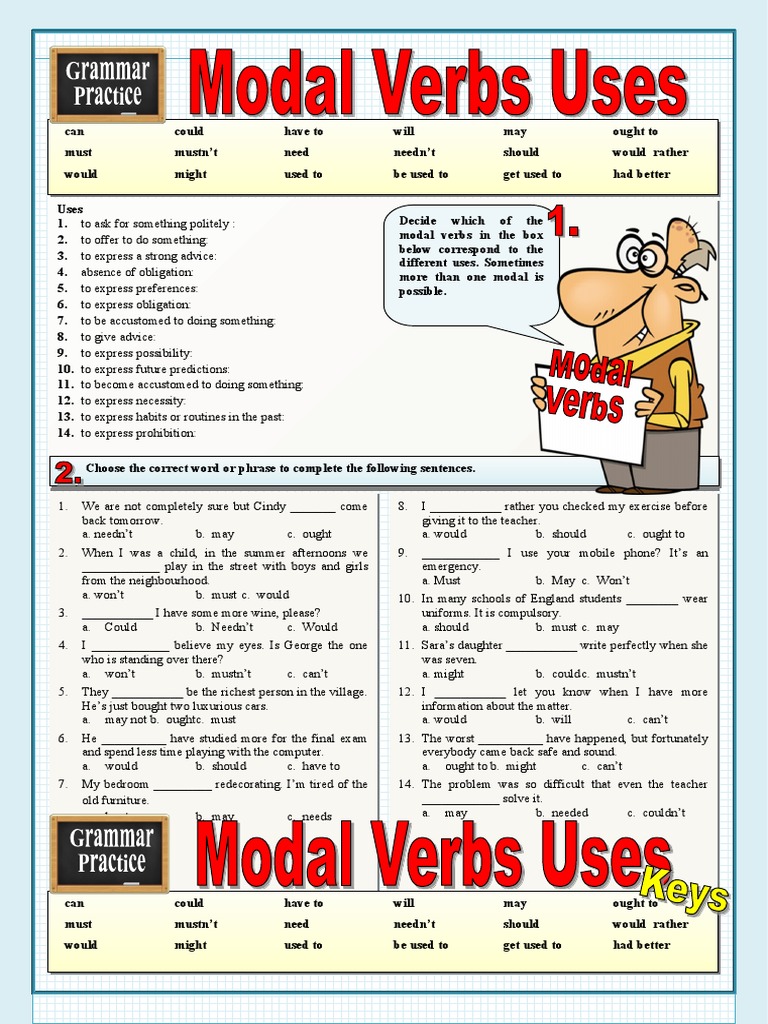 Modal Verbs Usage and Exercises | PDF | Cognitive Science | Grammar