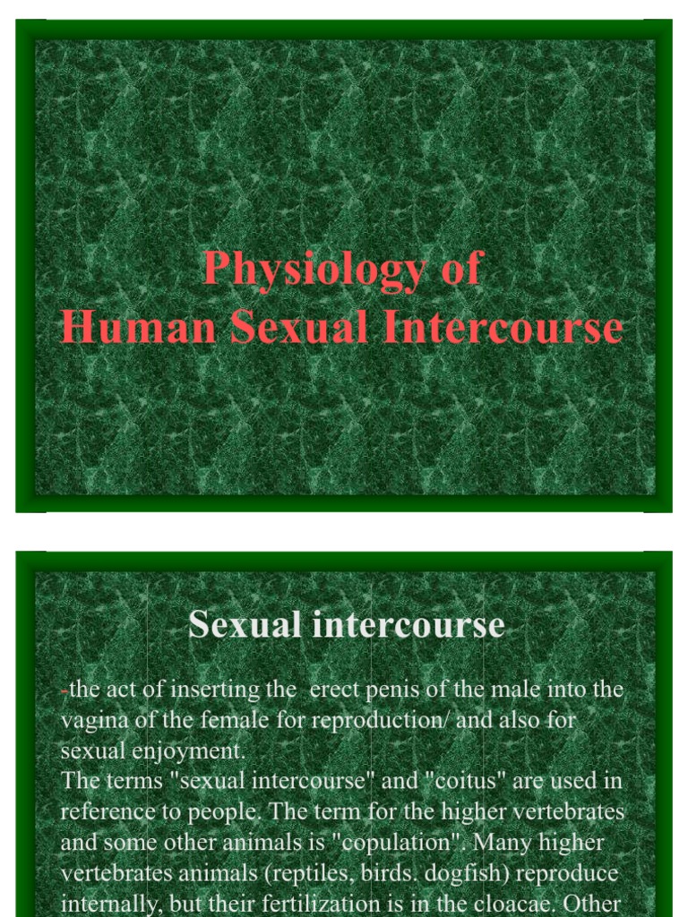 Human Sexual Intercourse | PDF | Sexual Intercourse | Birth Control
