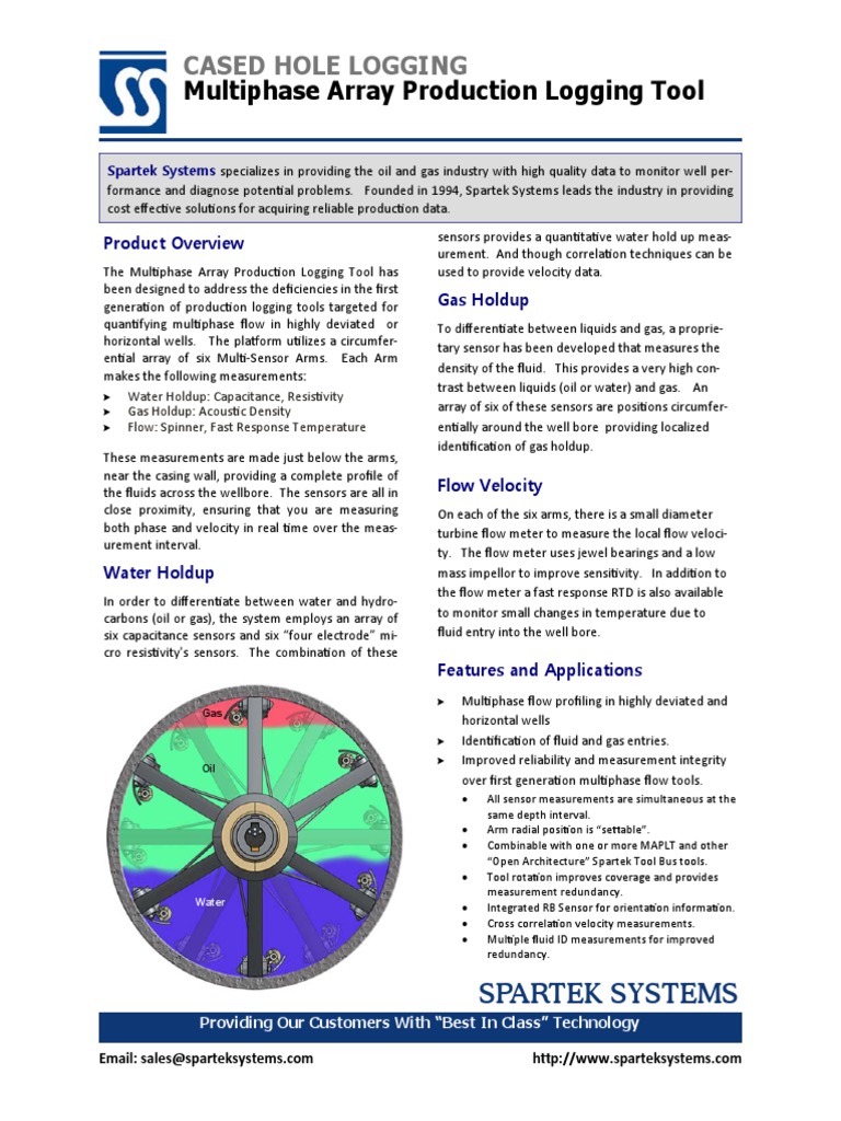 Flyer Multi Phase Array Production Logging Tool | PDF | Flow Measurement | Sensor