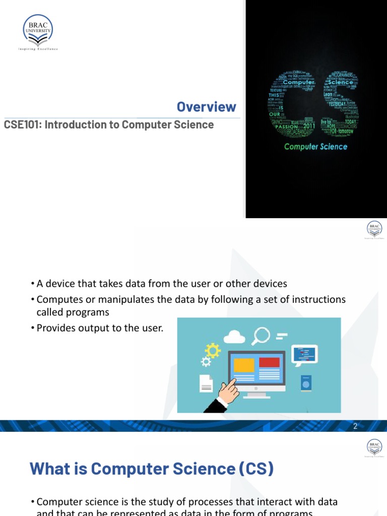 Cse101 Chapter 1 Overview Of Computer Science Revised Pdf Operating System Computer Data 