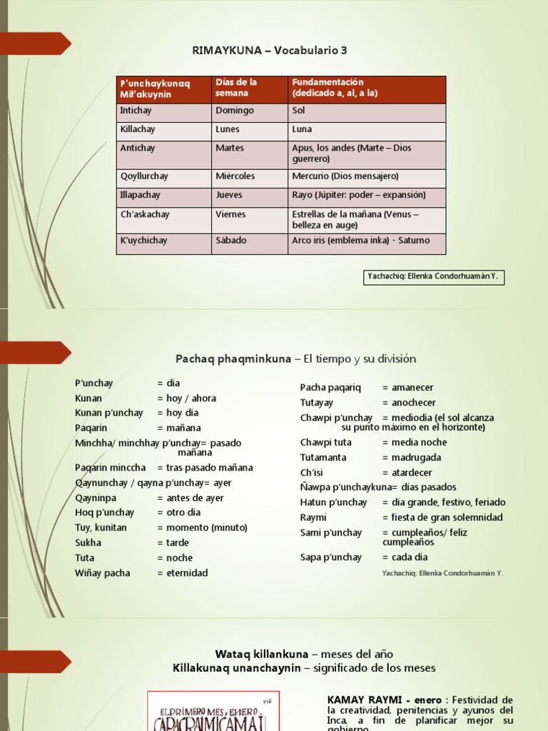 8° Sesión - Vocabulario 3 | PDF | Imperio Inca