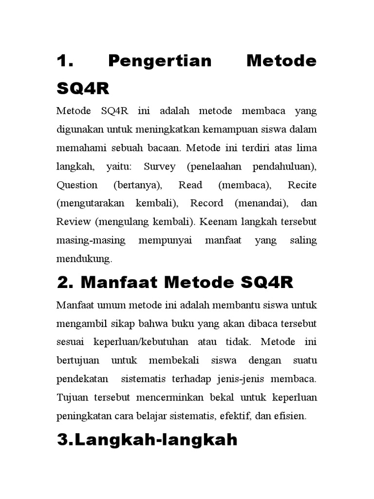 Metode sq4r | PDF