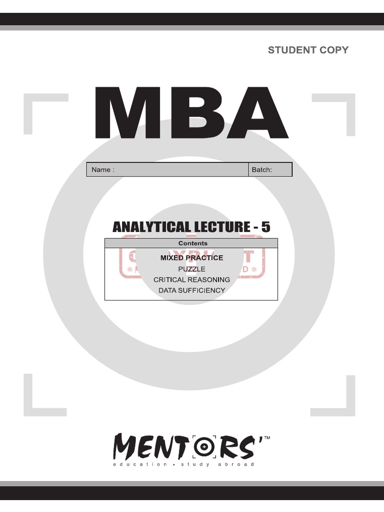 MBA-IBA Analytical | PDF