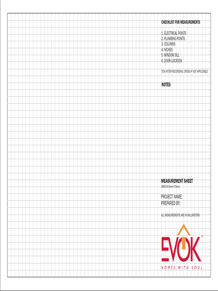 Measurement Sheet Template | PDF