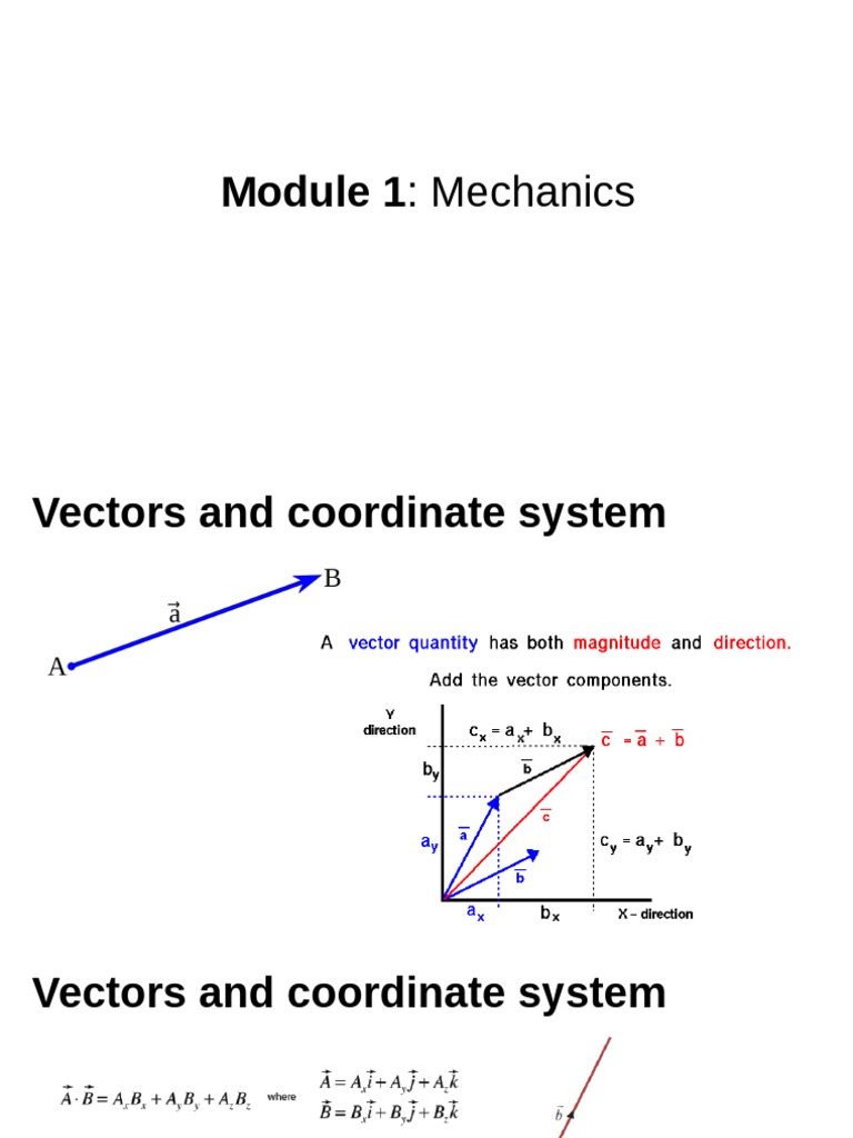 Module 1: Mechanics | PDF | Momentum | Force