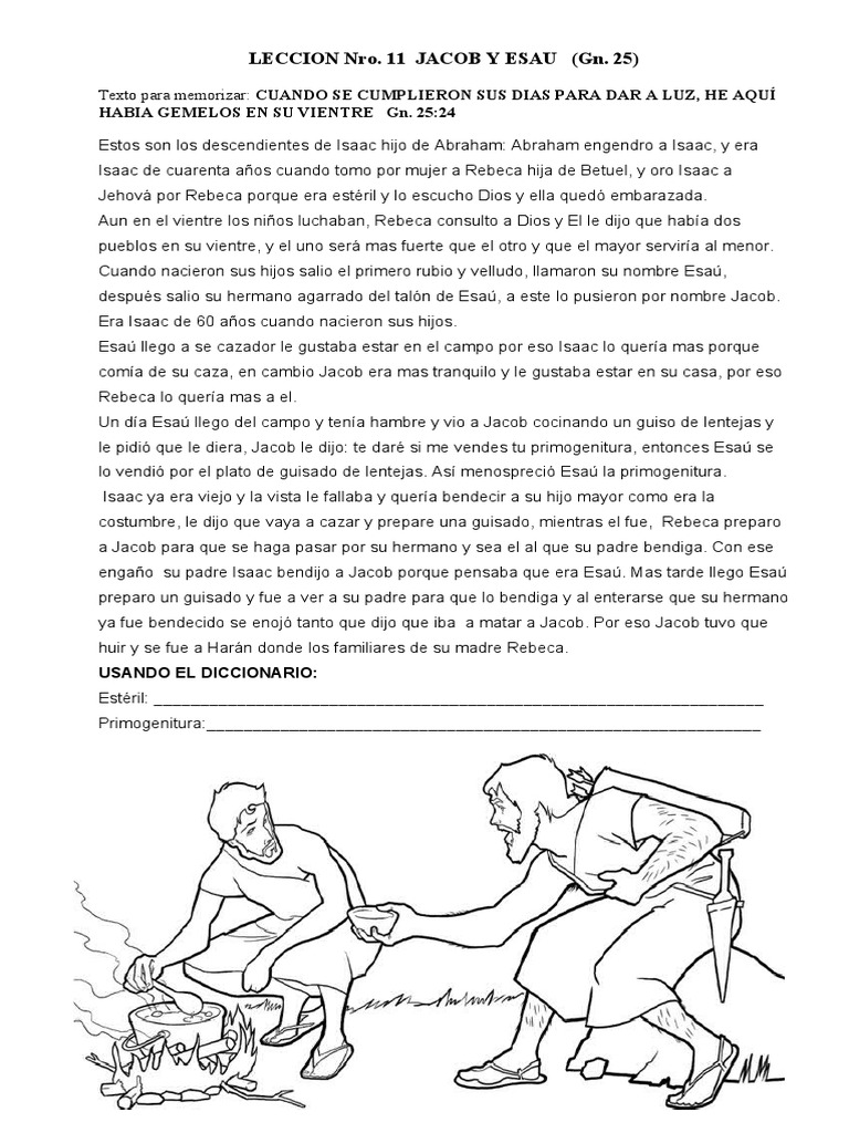 Jacob y Esaú: Rivalidad Fraternal | PDF