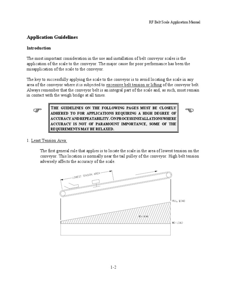 Application Guidelines: RF Belt Scale Application Manual | PDF | Belt ...