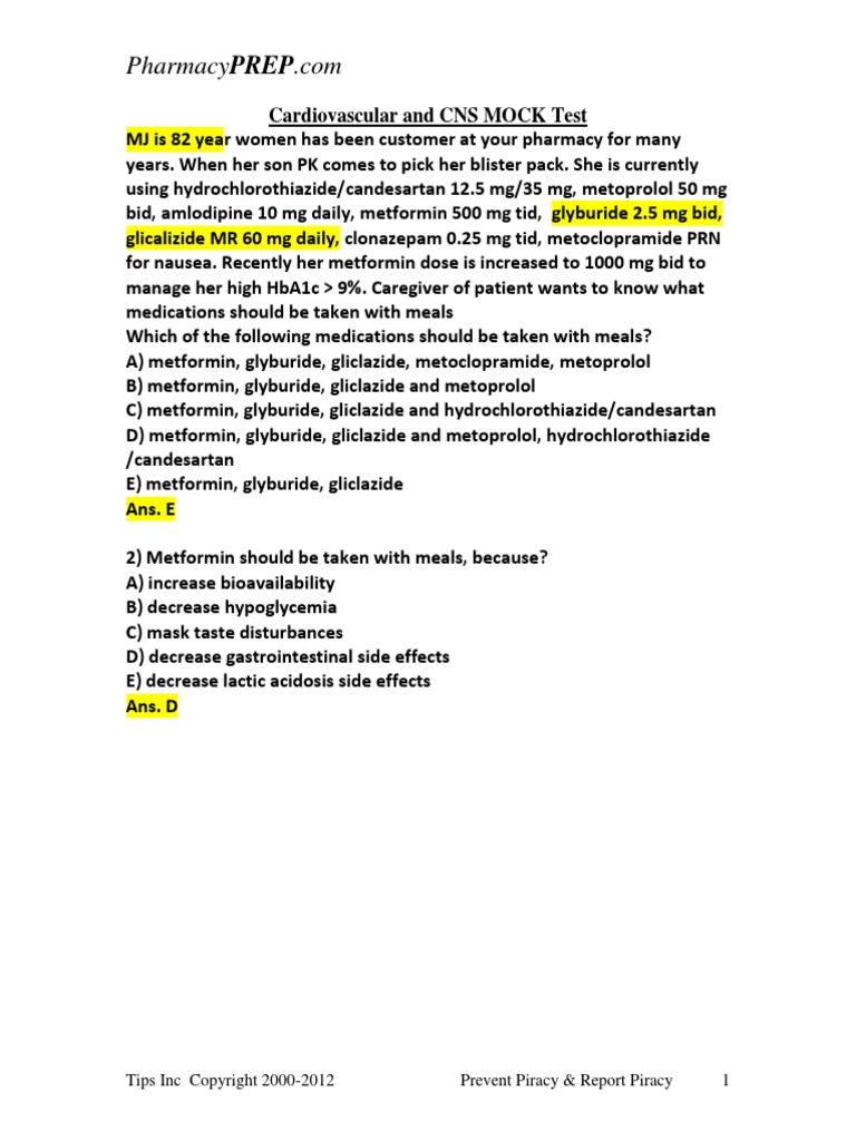 Pebc CVS Questionnaire | PDF | Heart Failure | Myocardial Infarction