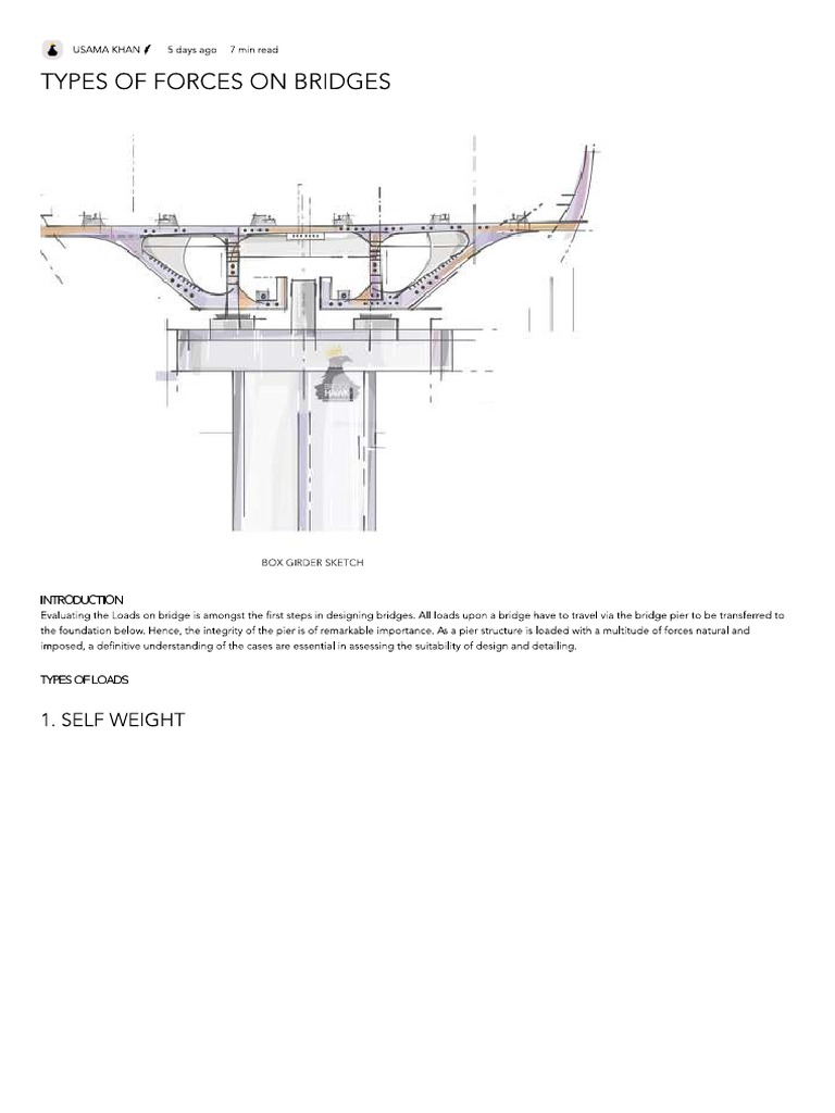 Types of Forces On Bridges | PDF