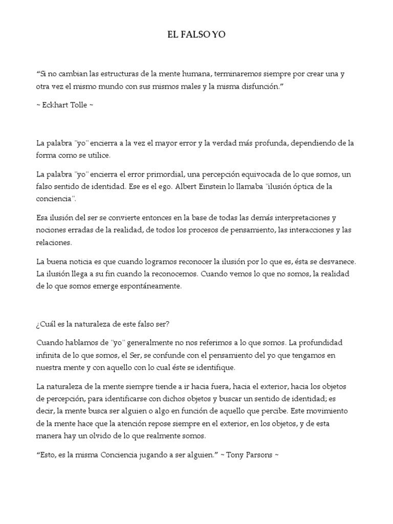 El Falso Yo | PDF