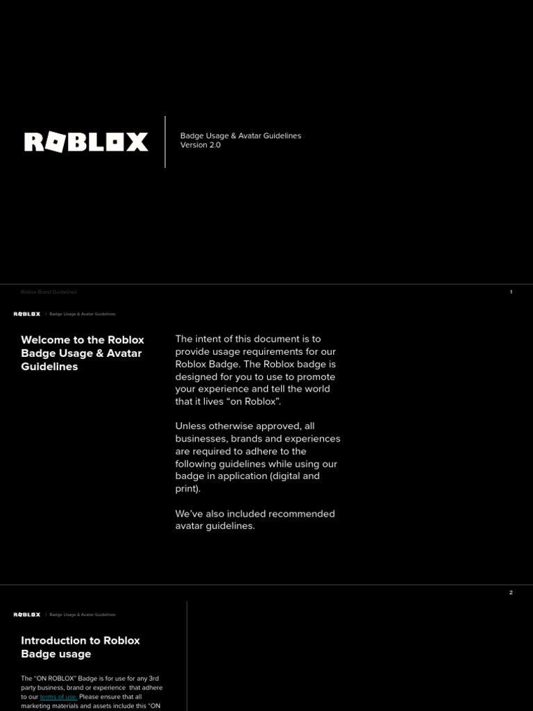 English Roblox Badge Usage | PDF | Logos