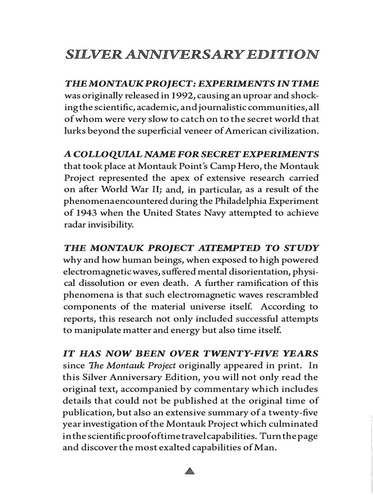Vdoc - Pub The Montauk Project Experiments in Time Silver Anniversary ...