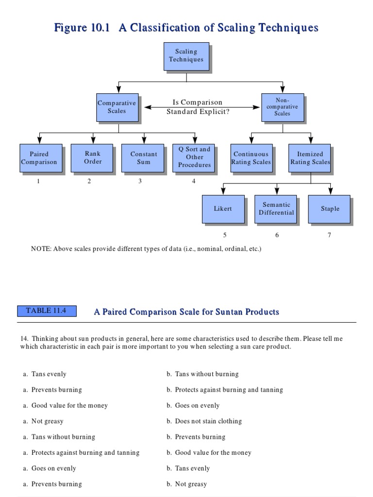 Figure 10.1 A Classification of Scaling Techniques | PDF