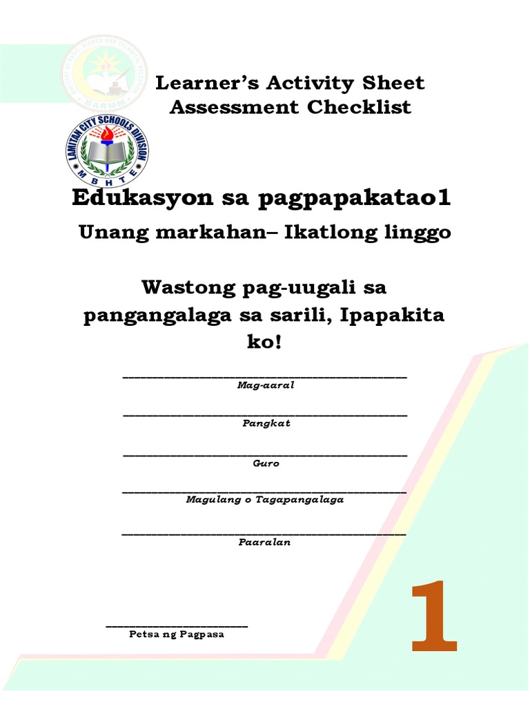 Q1 - EsP1 WEEK3 | PDF