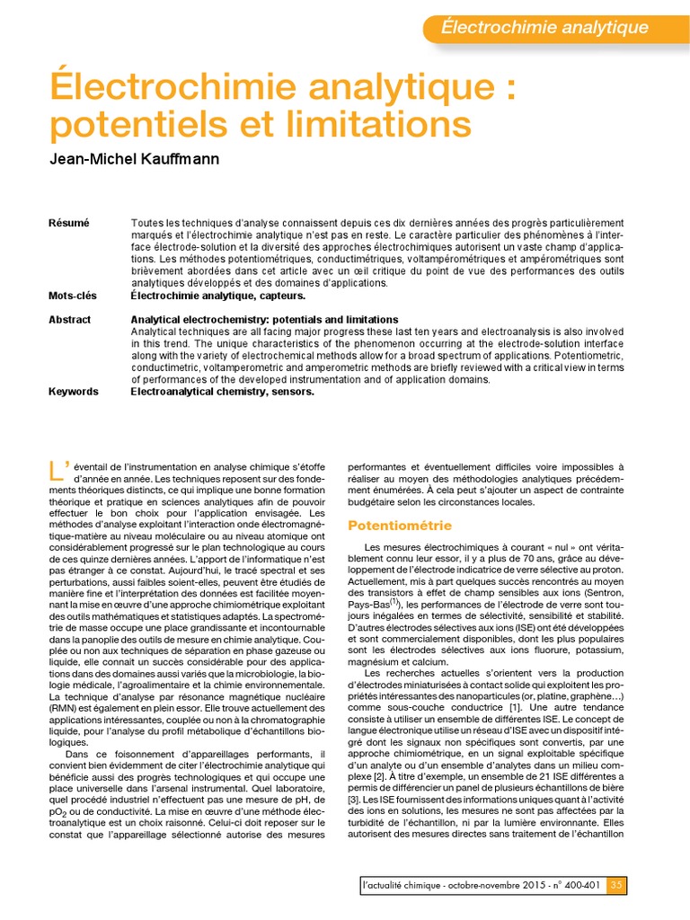 2015 400 401 Oct. Nov. p35 Kauffmann HD | PDF | Chimie analytique ...