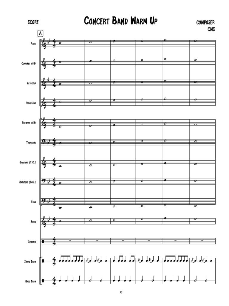 Young Concert Band Warmup | PDF | Saxophone | Trombone